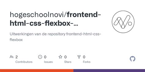 Github Hogeschoolnovi Frontend Html Css Flexbox Uitwerkingen Uitwerkingen Van De Repository