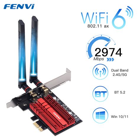 Mbps WiFi PCI E Para Bluetooth Dual Band Desktop AX Placa PCIe Sem Fio Jogos
