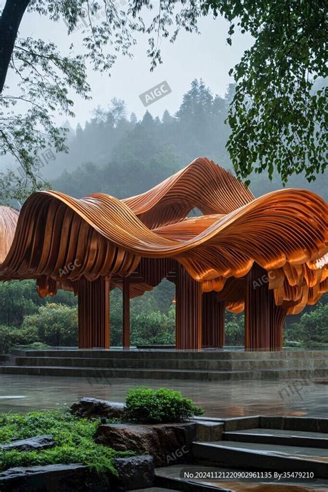 Ai创作图波浪形凉亭 水幕凉亭 雨读桥廊棚 水廊亭 亭廊高清图 创意休闲亭 独木亭建筑 廊架高清图 构筑物设计 林中天地亭 大气的独臂廊架设计 异形廊架 环形廊亭 景区避雨休息区 雨打竹亭
