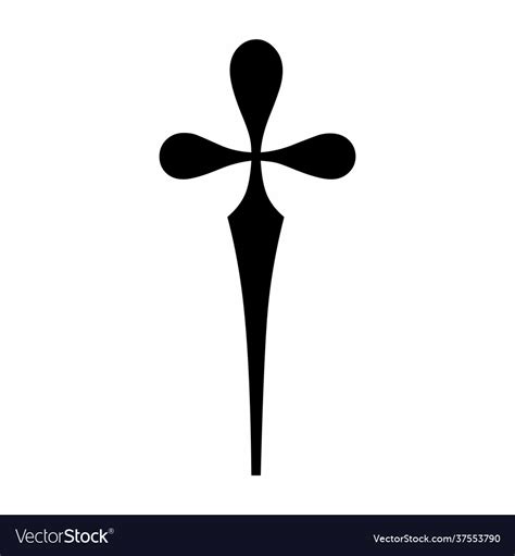 Dagger Sign Icon Royalty Free Vector Image Vectorstock 43 Off