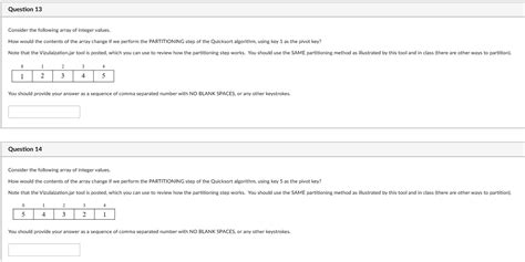 solved consider the following array of integer values how