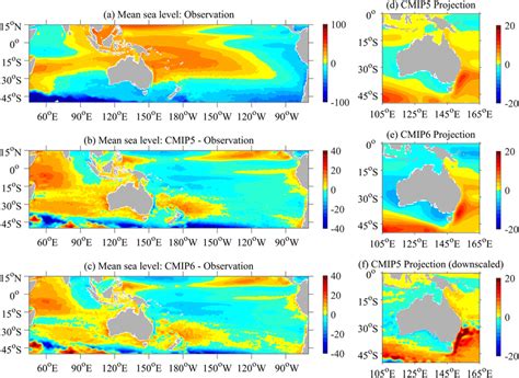 Mean Sea Level Cm And Dynamic Sea Level Projections Cm A