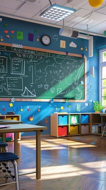 Interactive Smart Classroom With Iot In Education Premium Ai Generated Image