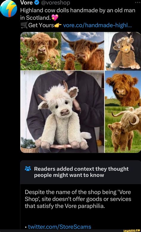 Vore Voreshop Highland Cow Dolls Handmade By An Old Man In Scotland