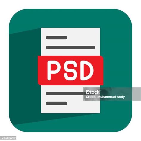 Psd 문서 플랫 아이콘입니다 완벽한 디테일을 가진 독점 파일 아이콘 웹사이트 Ui 및 모바일 앱에서 사용할 수 있습니다 0명에 대한 스톡 벡터 아트 및 기타 이미지