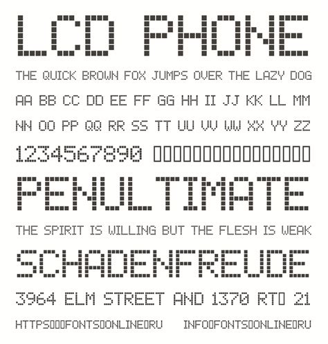 Lcd Phone Font