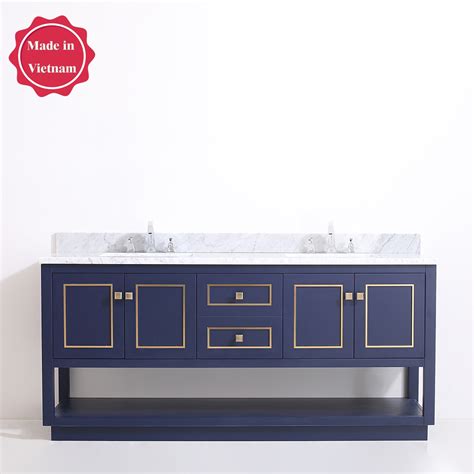 72 Inch Navy Blue Free Standing Bathroom Vanity From China Manufacturer
