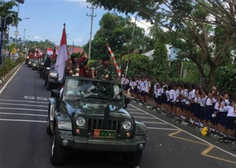 Flag Relay Merah Putih Hut Ke 73 Tni Di Balikpapan Dan Manado