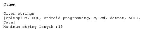 Solved Write A Method Called MaxLength That Takes An ArrayList Of