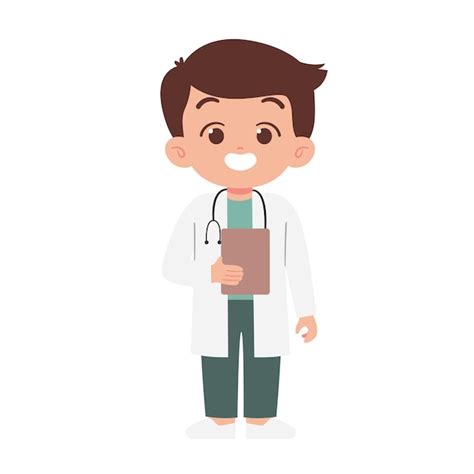 의사 캐릭터 일러스트 프리미엄 벡터