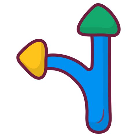 Split Generic Hand Drawn Color Icon