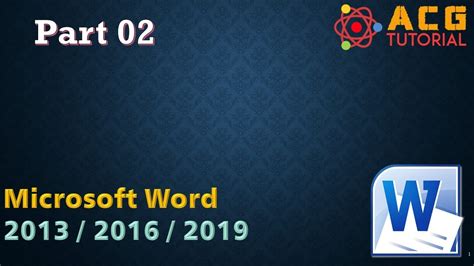 Ms Word Basic To Advance Tutorial Part 02 Of 04 By Amol Gulekar In Hindi Youtube