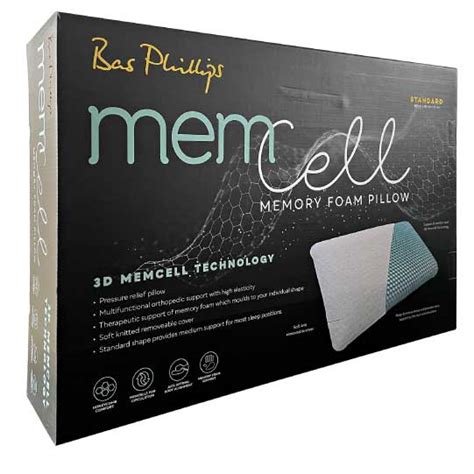 Mem Cell Standard Memory Foam Pillow By Bas Phillips Cottonbox Pty Ltd