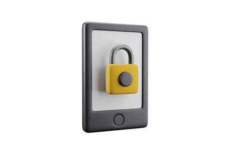 Smartphone And Closed Lock In Front Of Screen