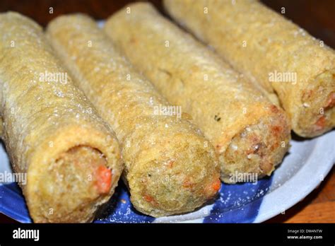 Four Chiko Rolls The Chiko Roll Is An Australian Savoury Snack Inspired By The Chinese Egg