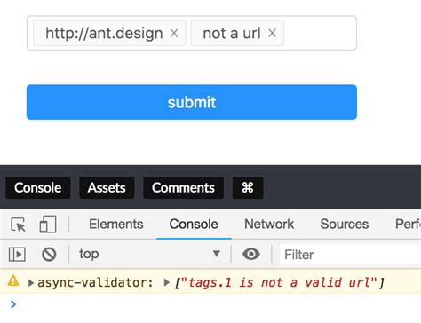 Form Validation For Typearray Does Not Work · Issue 14275 · Ant