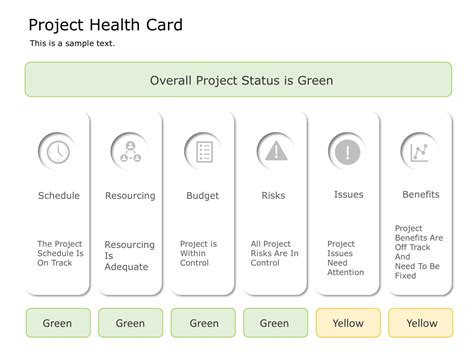 Animated Project Report Card Powerpoint Template