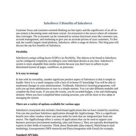 Salesforce 5 Benefits Of Salesforce Pdf Docdroid