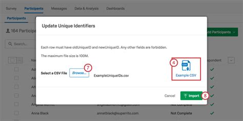 unique identifiers ex and 360