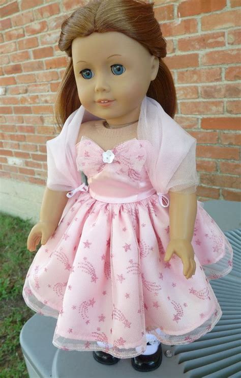 18 Doll Clothes 1950s Style Sleeveless Pink Party Dress With