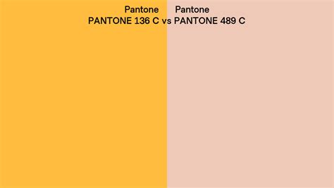 Pantone 136 C Vs Pantone 489 C Side By Side Comparison