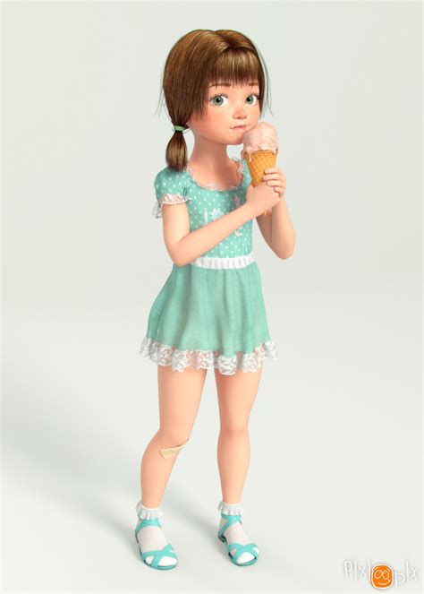 Pixlopix Ice Cream 🍦 3d 3dcg Loli 🔞