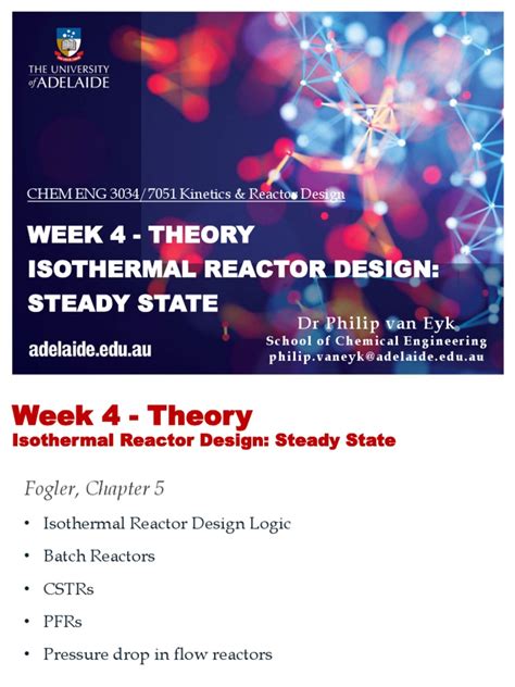 Week 4 Theory Isothermal Reactor Design Steady State Pdf Chemical Reactor Stoichiometry