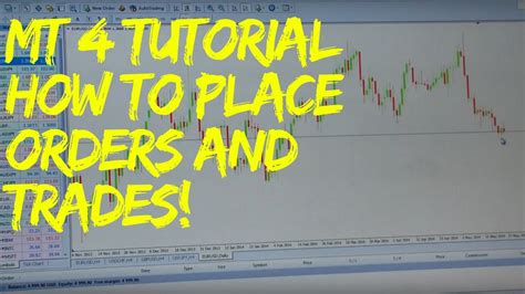 How To Use Metatrader 4 Mt4 Tutorial Placing Trades And Stops Youtube