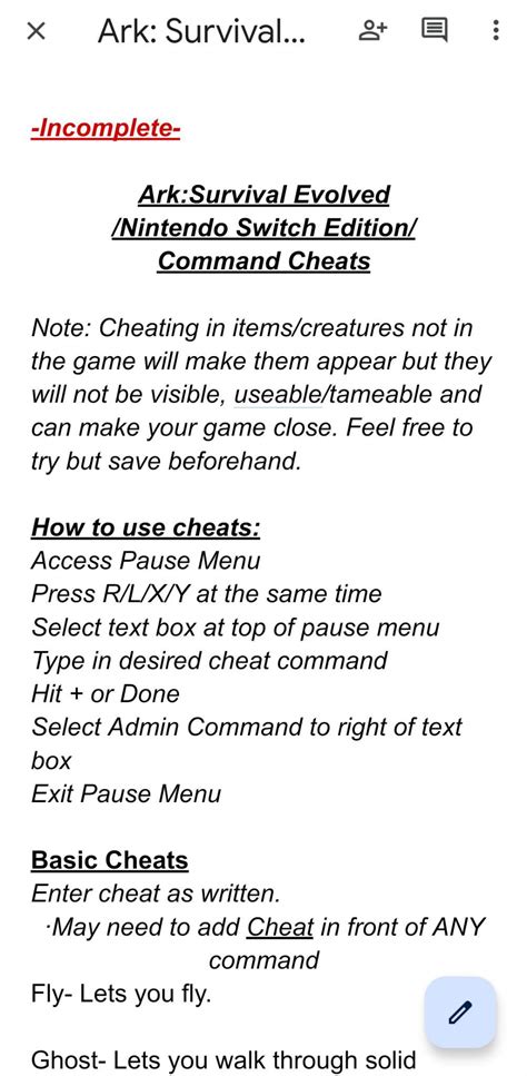 How To Enable Cheats In Ark Nintendo Switch At Helen Fournier Blog