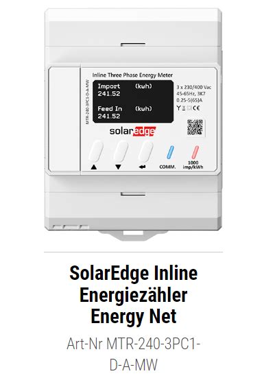 Solaredge Inline Energiezähler Energy Net Online Bestellen ☀️
