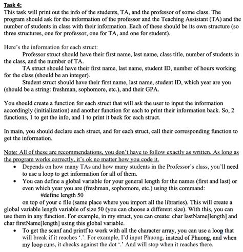 Solved Task 4 This Task Will Print Out The Info Of The