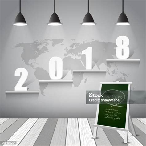 해피 뉴가 어 2018 인사말 카드 디자인 벡터 일러스트 레이 션 0명에 대한 스톡 벡터 아트 및 기타 이미지 0명 12월 12월 31일 Istock