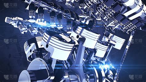 闪亮的v8引擎3d渲染