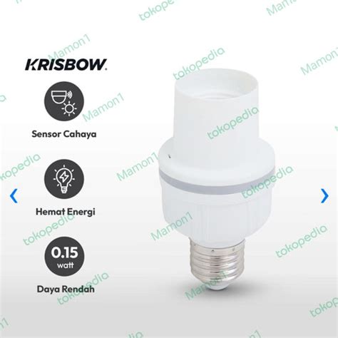 Jual Krisbow Fitting Lampu Sensor Cahaya Socket Sensor Otomatis Kota