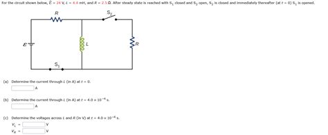Solved A Determine The Current Through L In A At Chegg