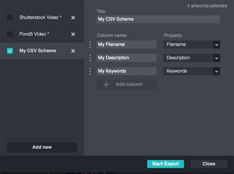 Integrations Export Csv Xpiks Tutorials