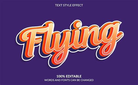 Premium Vector Editable Text Effect Flying Text Style Premium Vector Editable Text Effect Flying Text Style