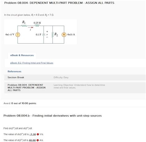 Solved Problem 08004 Dependent Multi Part Problem Assign