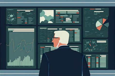 운영 데이터 분석가 평면 그림 프리미엄 사진
