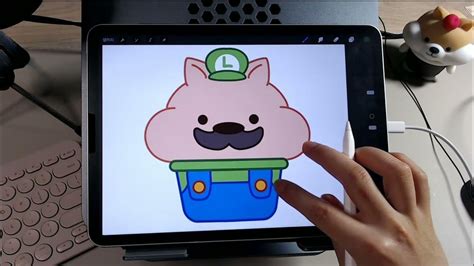 드로잉asmrhow To Draw 루이지 머핀🧁그리기 슥삭슥삭 아이패드 ️and 키보드 소리⌨ 디저트프렌즈 Youtube