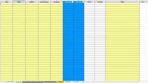 Billable Hours Tracker Template Excel Xls