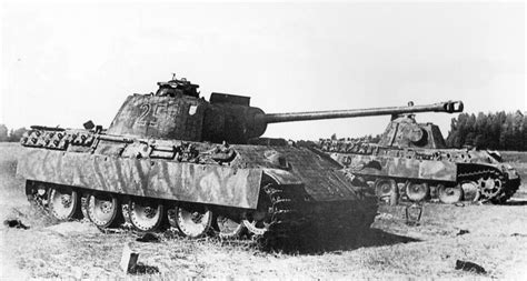 Немецкие танки «Пантера 104 й танковой бригады подбитые в Восточной Пруссии — военное фото