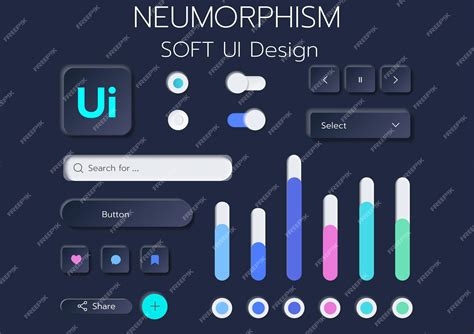 Premium Vector 3d Neumorphism Soft Ui Design 3d Buttons