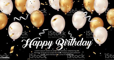 생일 풍선 벡터 배경 디자인 생일 축하 인사말 카드 디자인에 대한 풍선과 색종이 장식 요소와 텍스트를 당신에게 생일 축하합니다