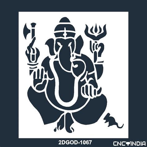 2dgod 1067 Shri Ganesh Ji Vector Dxf Eps File Download Cnc India