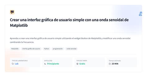 Crear Una Interfaz Gráfica De Usuario Simple Con Matplotlib Programación En Python Labex