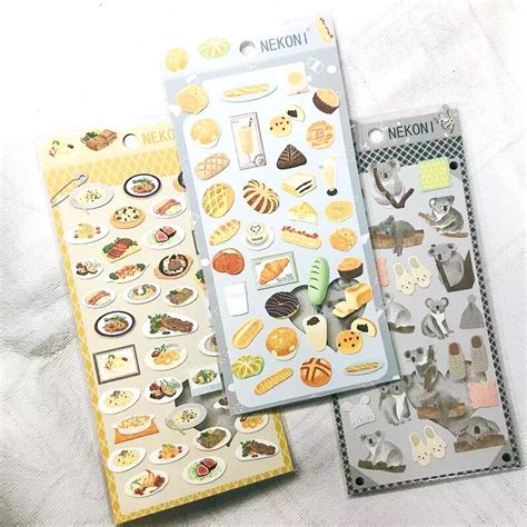 Cute Aesthetic Food Stickers Cake Bread Scrapbooki Vicedeal