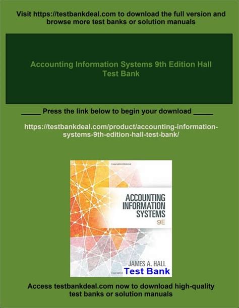 Accounting Information Systems 9th Edition Hall Test Bank Pdf