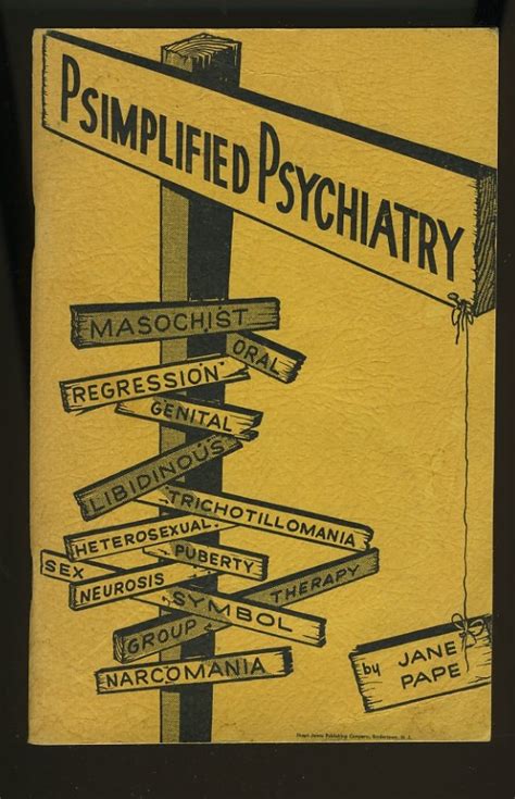 Psimplified Psychiatry By Pape Jane Near Fine Soft Cover 1968 1st Edition Daniel Liebert