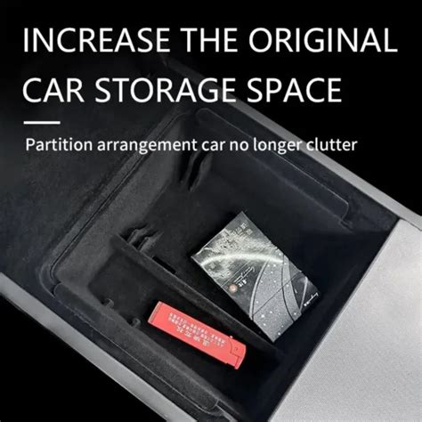 FLOCKING CENTER CONSOLE Embedded ABS Tray For Tesla New Model 3 EUR 15